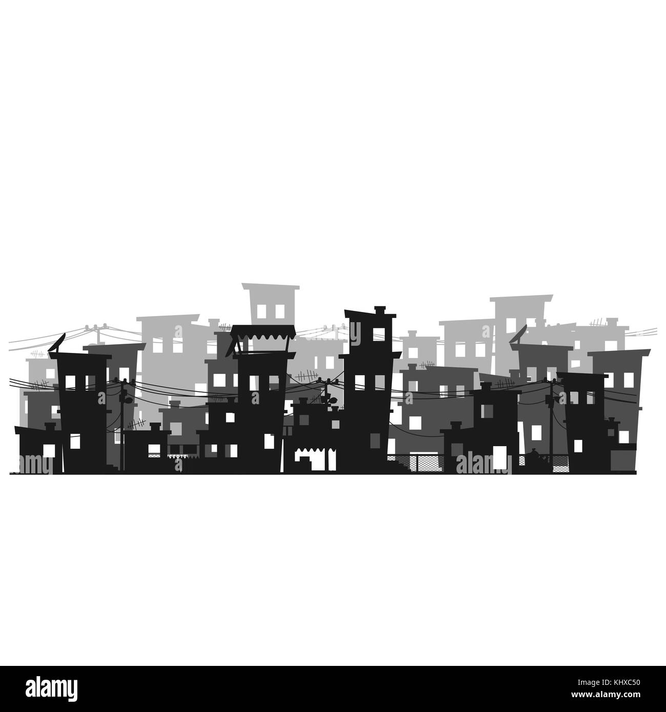 Street of poor neighborhood in the city. Slum Stock Photo - Alamy