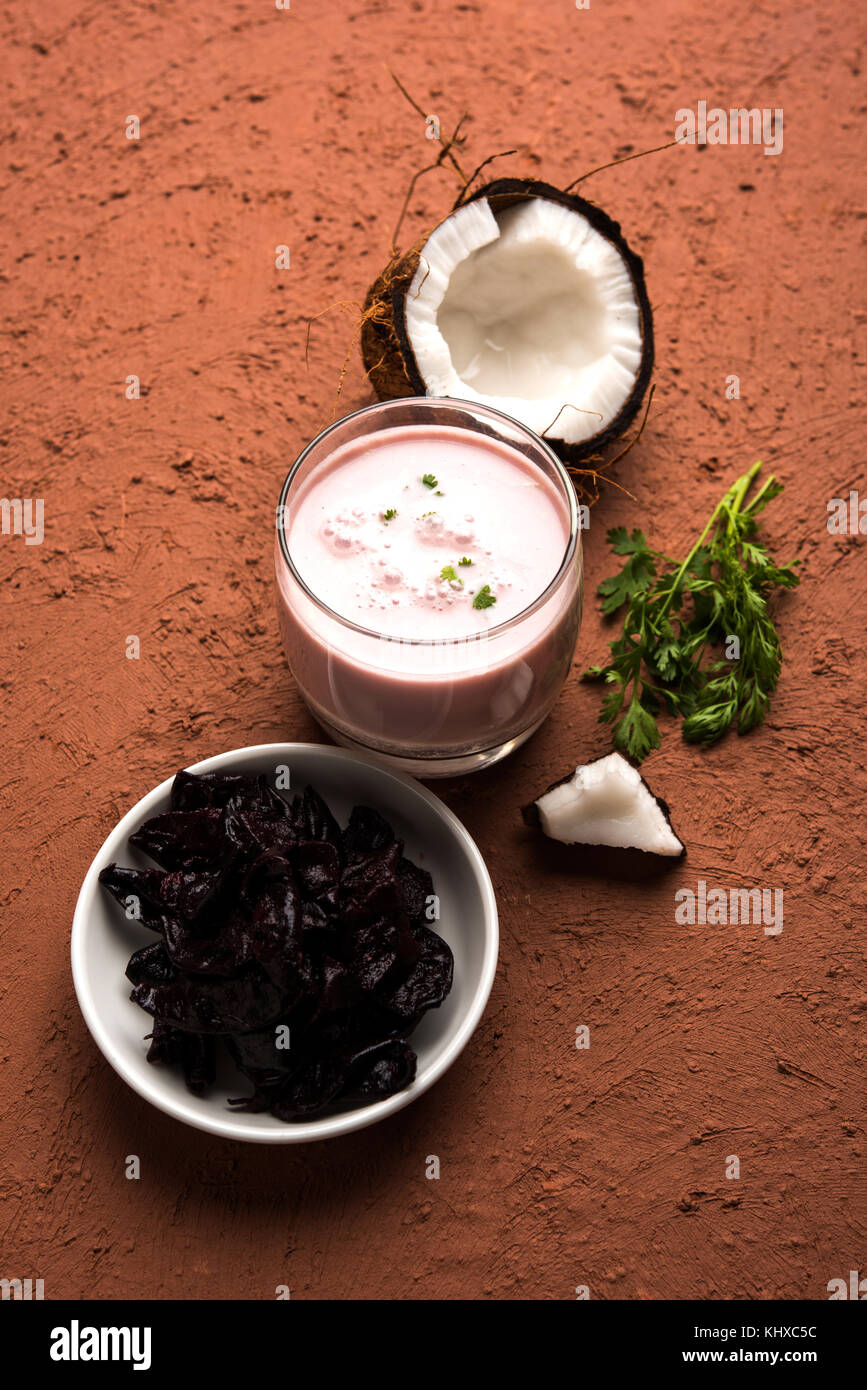 Solkadhi OR Kokum curry, A famous drink from Goa or Maharashtra`s ...