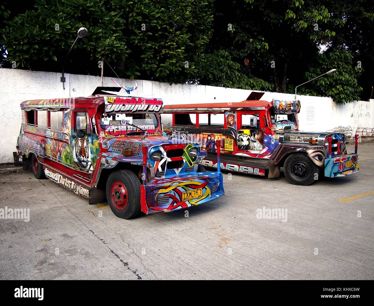 ANTIPOLO CITY, PHILIPPINES - NOVEMBER 15, 2017: Colorful passenger ...