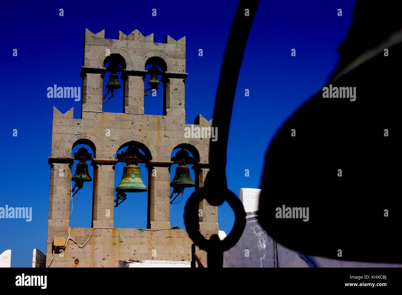 The bells at the Monastery of St John the Thelogian in Hora, Patmos ...