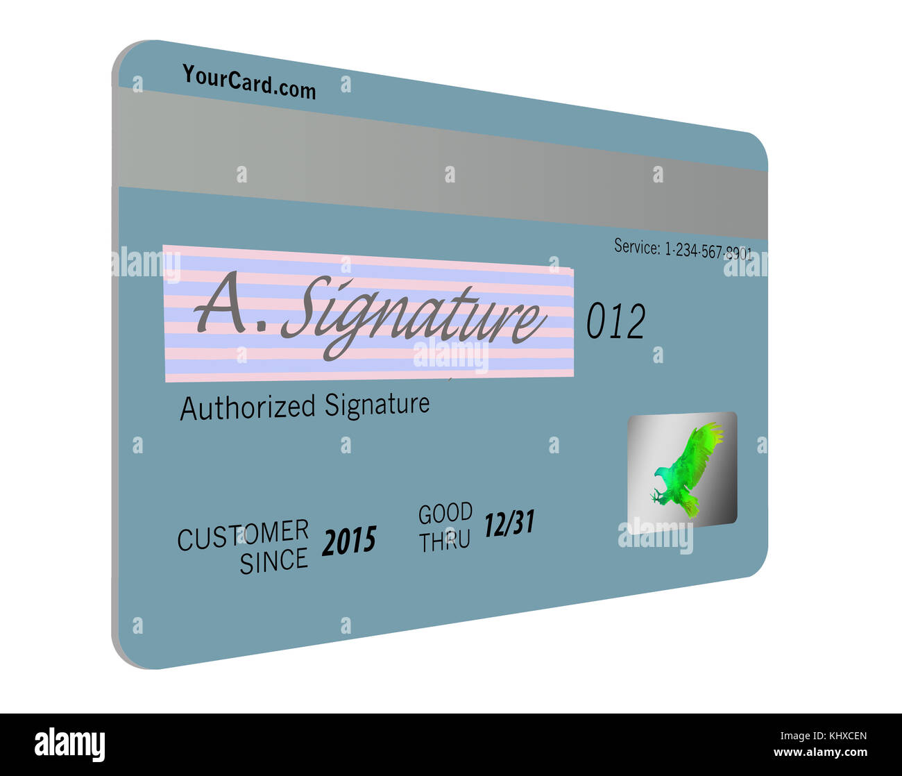 Here are the front and back of a credit card showing security features ...