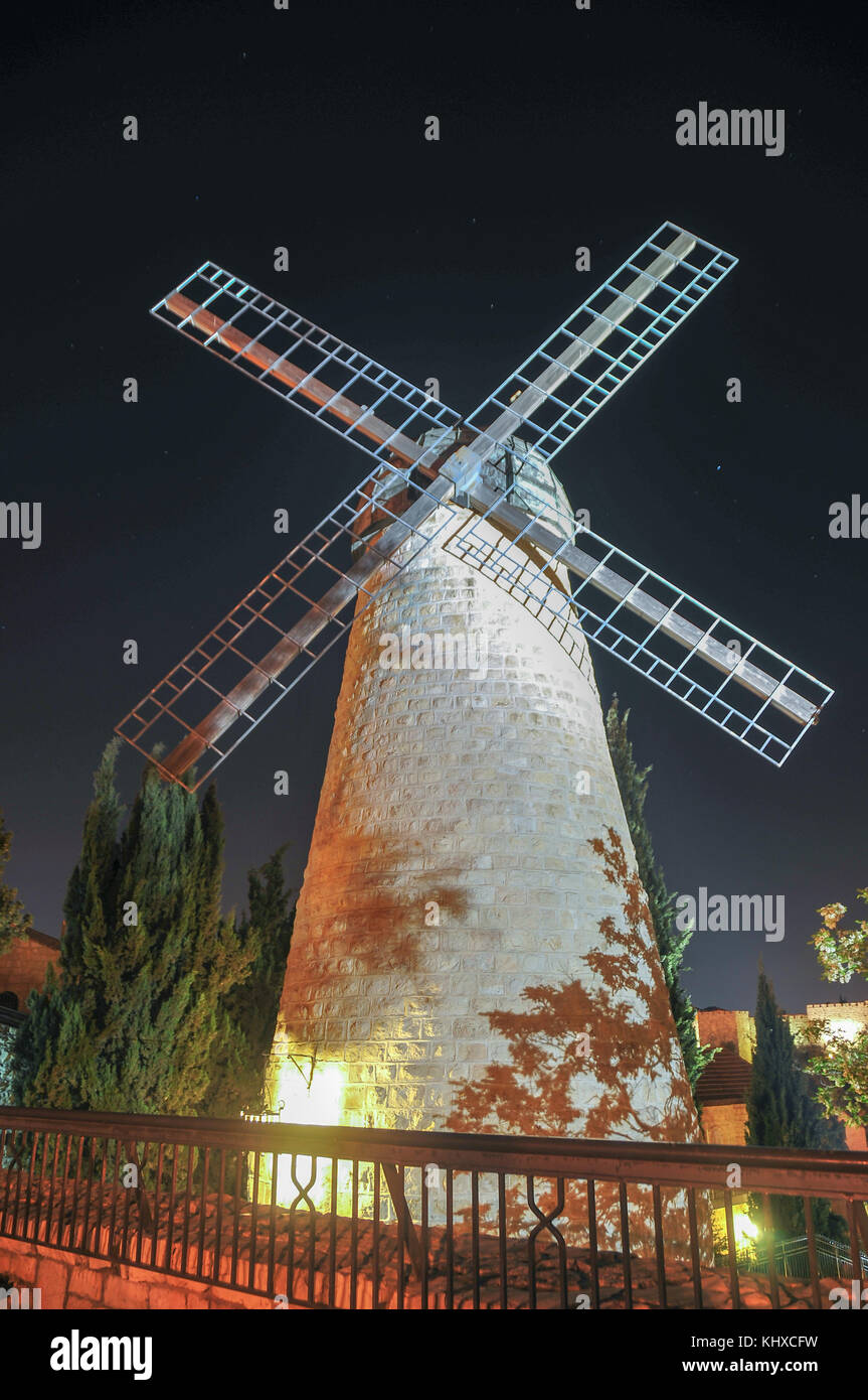 Montefiore Windmill is a landmark windmill in Jerusalem, Israel built ...