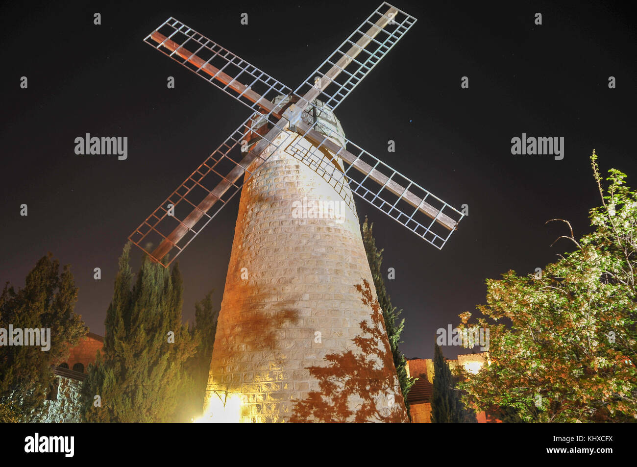 Montefiore Windmill is a landmark windmill in Jerusalem, Israel built ...