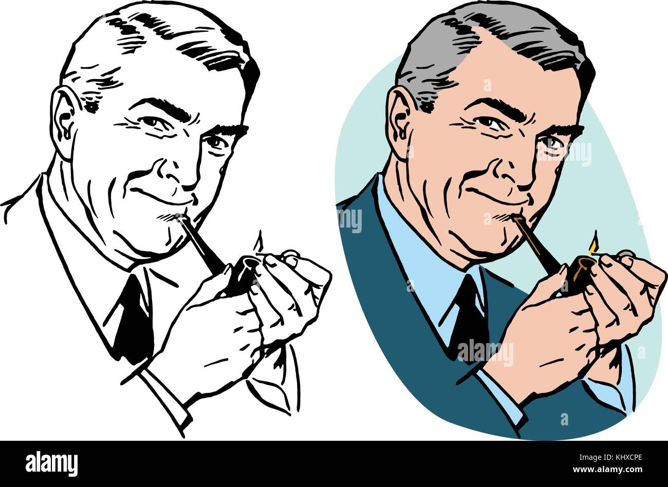 Vintage tobacco pipe smoking hi-res stock photography and images - Alamy