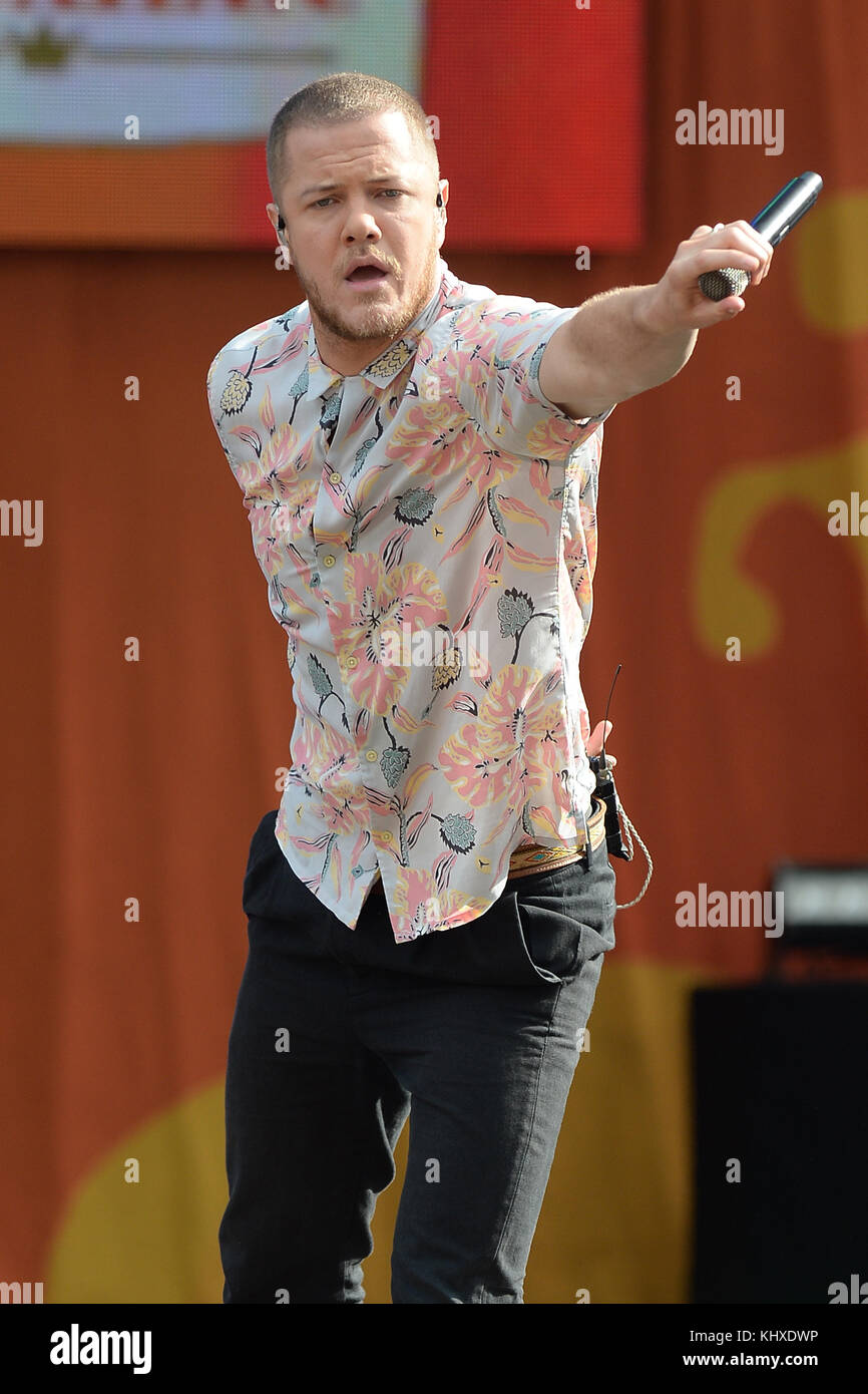 NEW YORK, NY - JULY 28: Lead singer Dan Reynolds and his band Imagine ...