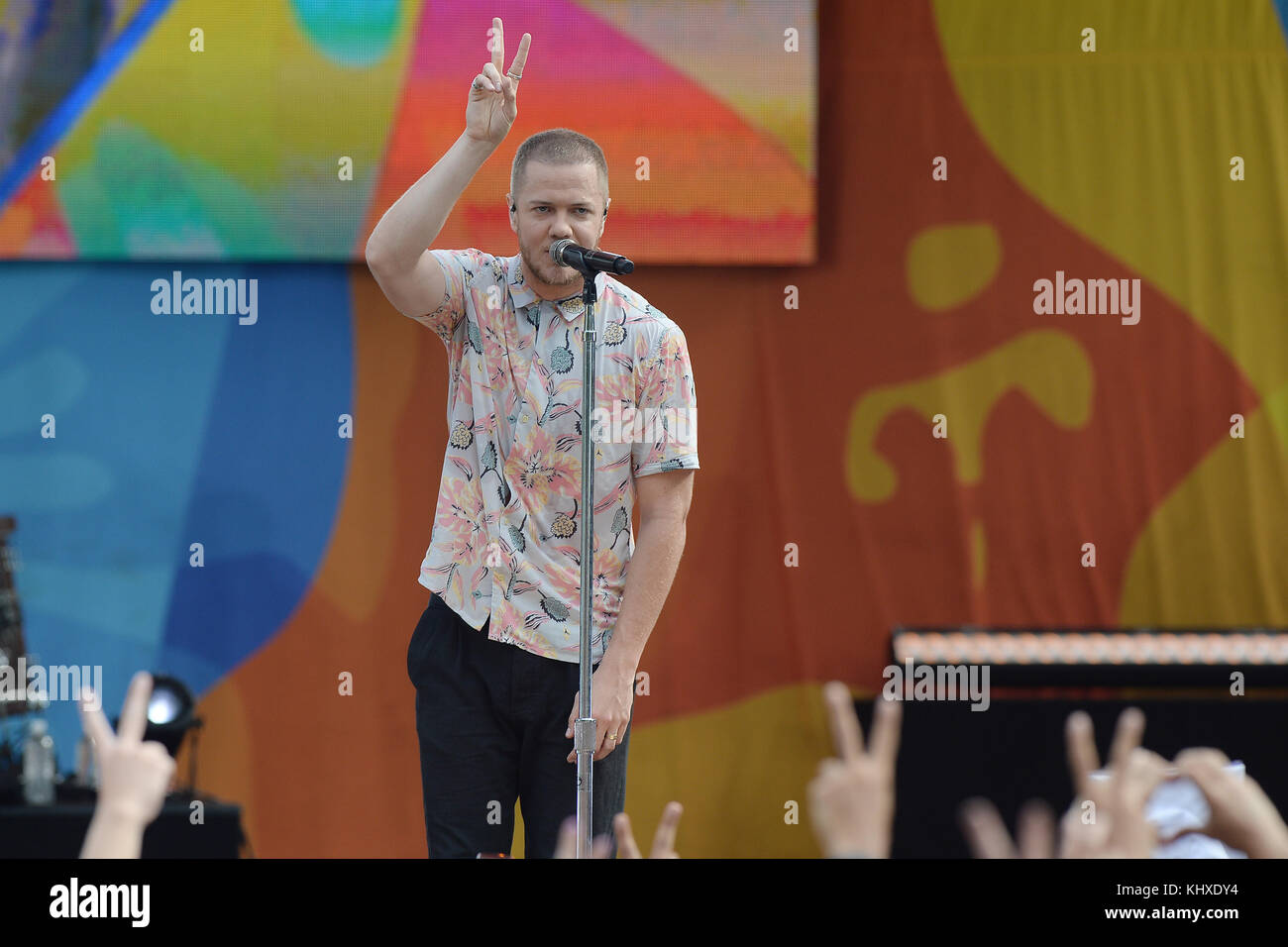 Imagine dragons lead singer lead dan reynolds performs hi-res stock ...