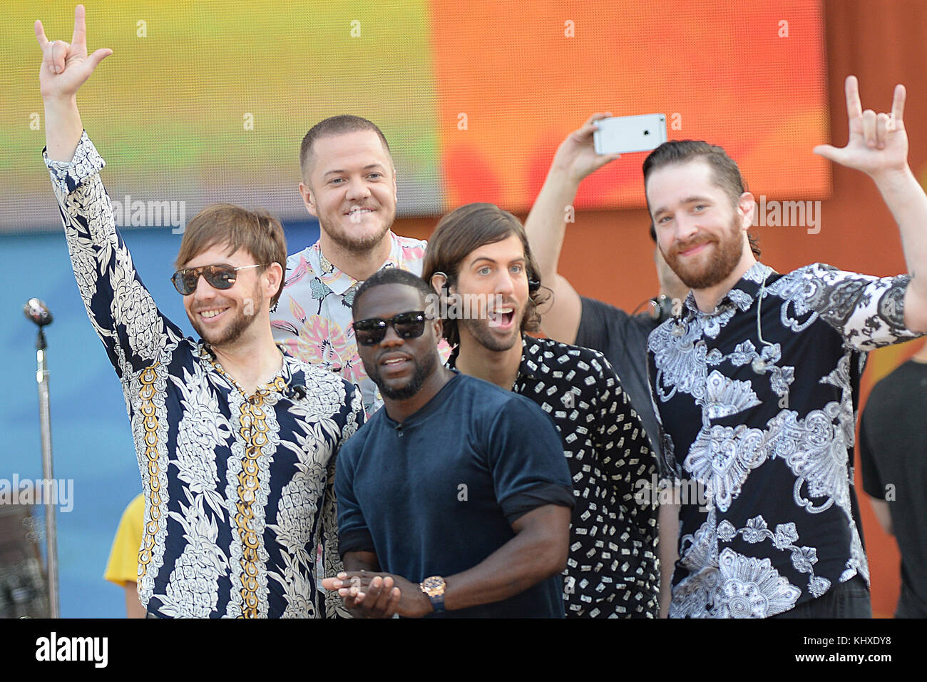 NEW YORK, NY - JULY 28: Lead singer Dan Reynolds and his band Imagine ...