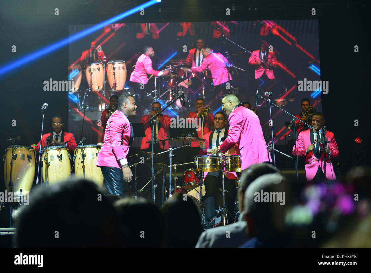 MIAMI, FL - MARCH 11: Orquesta Guayacan preforms onstage during Viva La ...