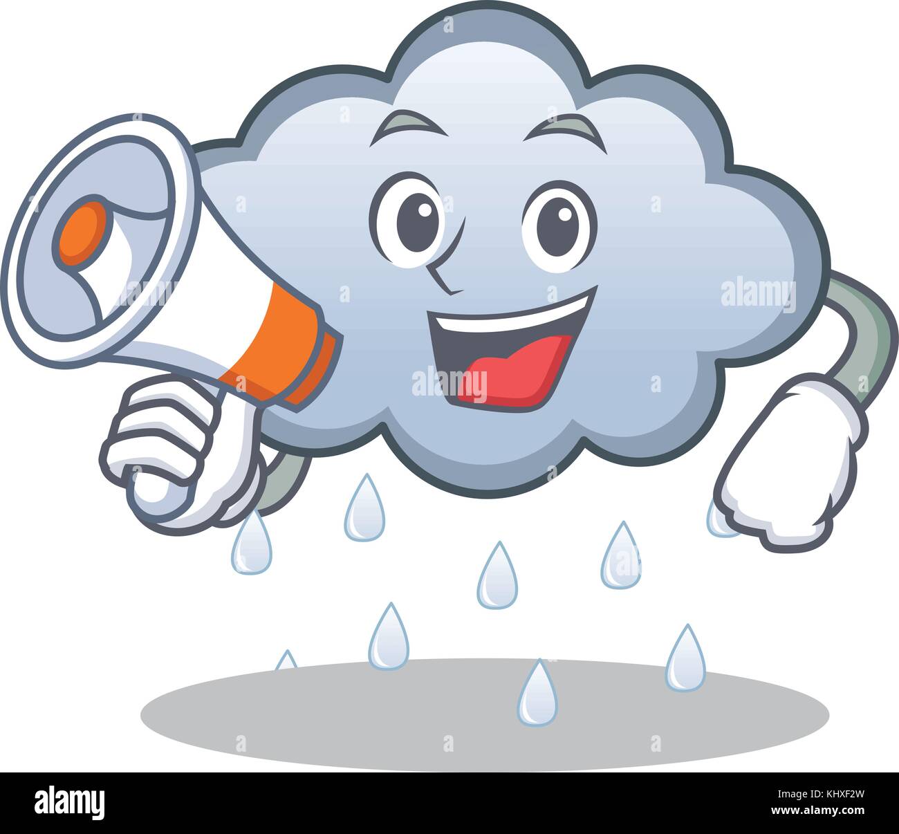 With megaphone rain cloud character cartoon Stock Vector Image & Art ...