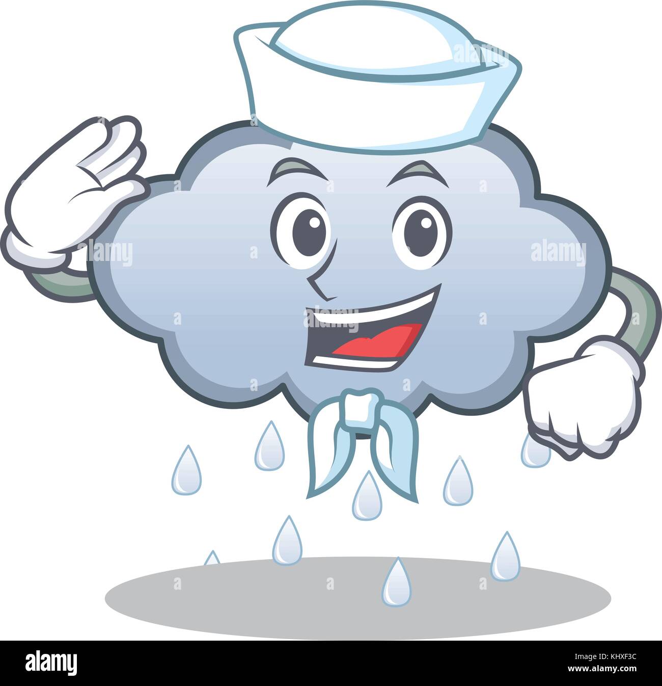 Sailor rain cloud character cartoon Stock Vector Image & Art - Alamy