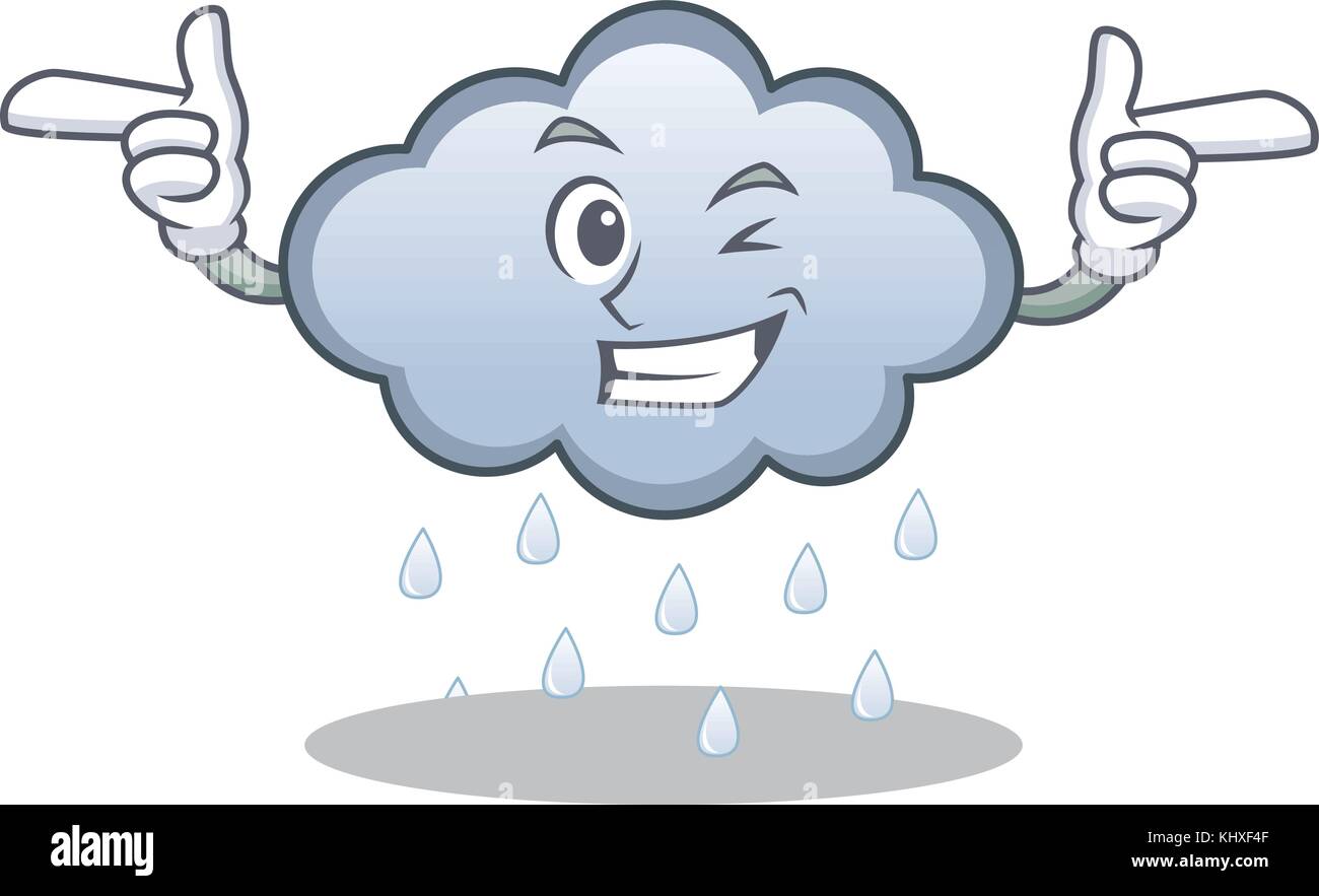 Wink rain cloud character cartoon Stock Vector Image & Art - Alamy