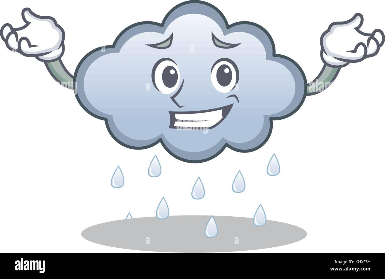 Grinning rain cloud character cartoon Stock Vector Image & Art - Alamy