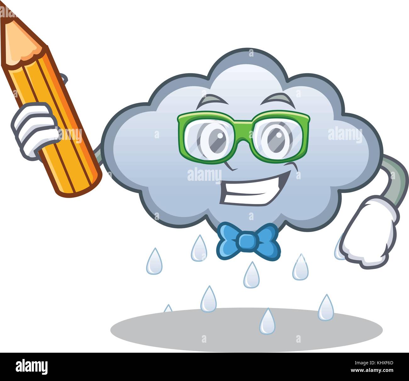 Student rain cloud character cartoon Stock Vector Image & Art - Alamy