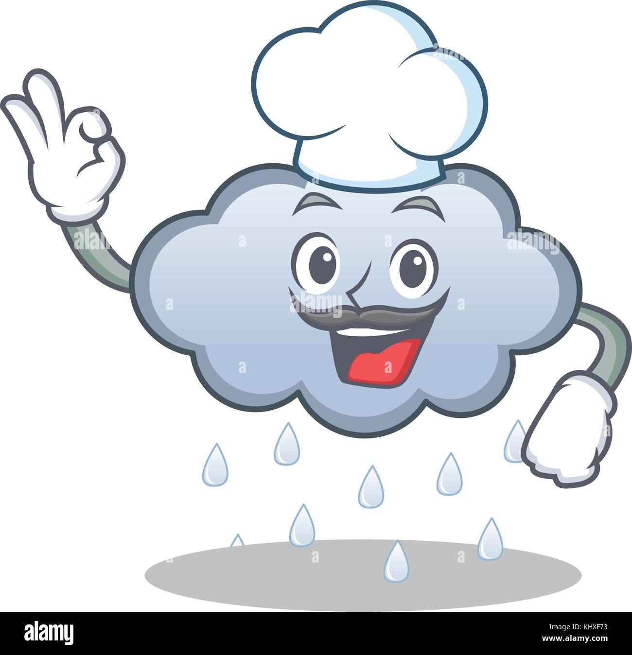 Chef rain cloud character cartoon Stock Vector Image & Art - Alamy