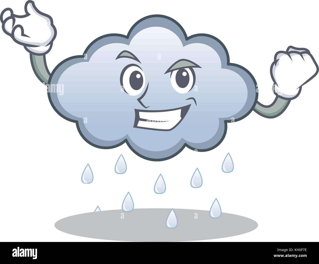 Successful rain cloud character cartoon Stock Vector Image & Art - Alamy