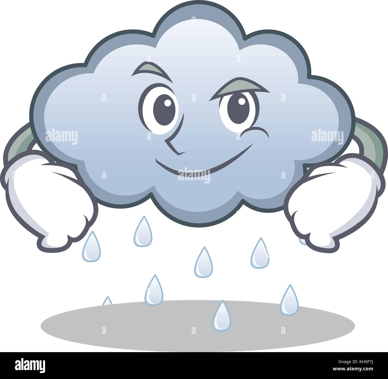Smirking rain cloud character cartoon Stock Vector Image & Art - Alamy