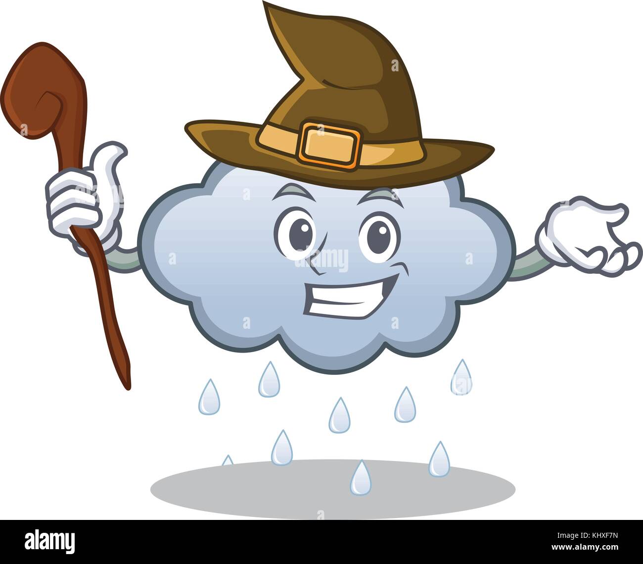 Witch rain cloud character cartoon Stock Vector Image & Art - Alamy