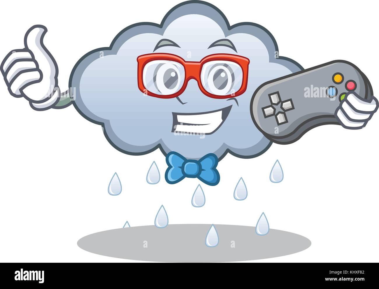 Gamer rain cloud character cartoon Stock Vector Image & Art - Alamy