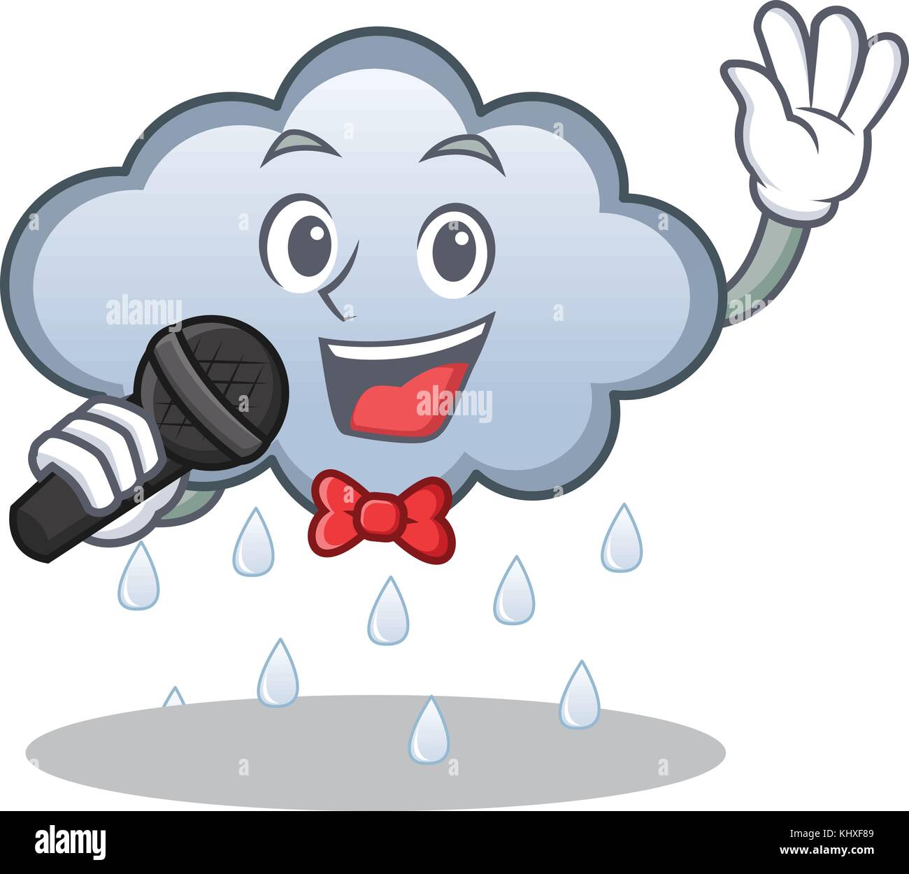 Singing rain cloud character cartoon Stock Vector Image & Art - Alamy