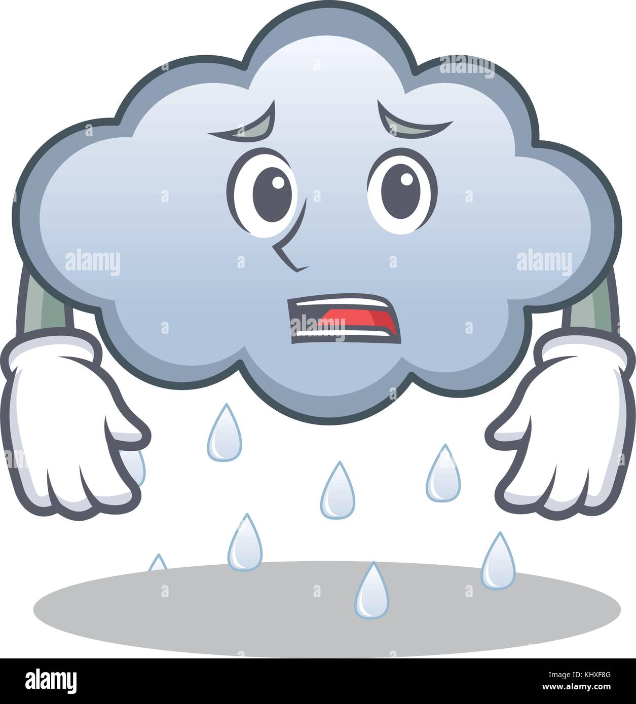 Shocked cartoon cloud face hi-res stock photography and images - Alamy