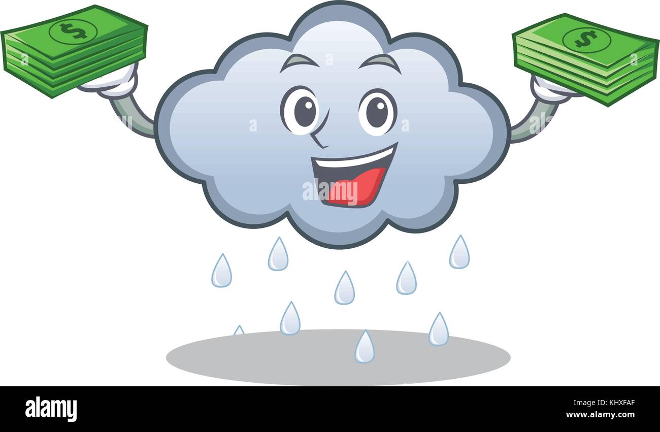 With money rain cloud character cartoon Stock Vector Image & Art - Alamy