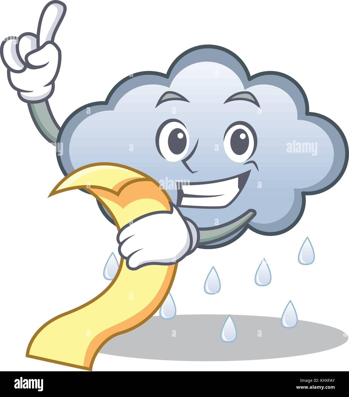 With menu rain cloud character cartoon Stock Vector Image & Art - Alamy