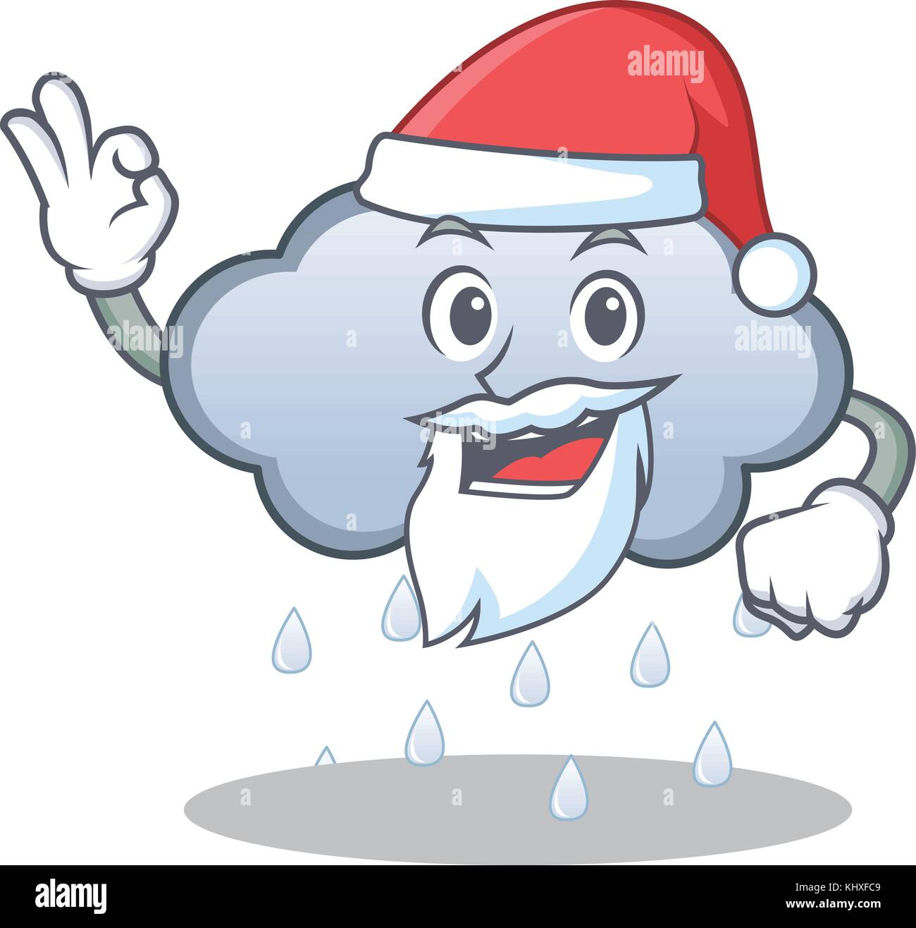 Santa rain cloud character cartoon Stock Vector Image & Art - Alamy