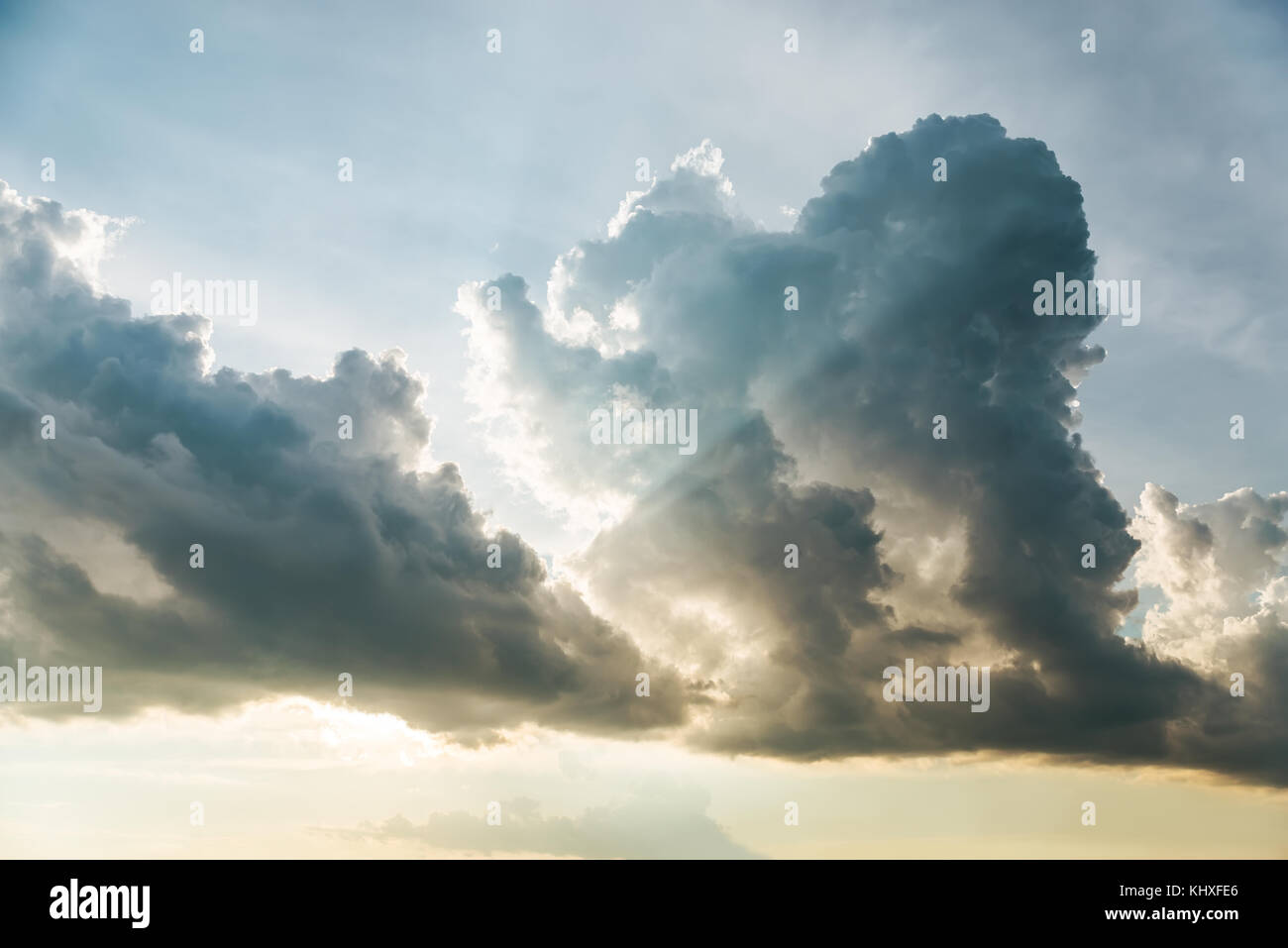 dramatic clouds and sun rays Stock Photo - Alamy