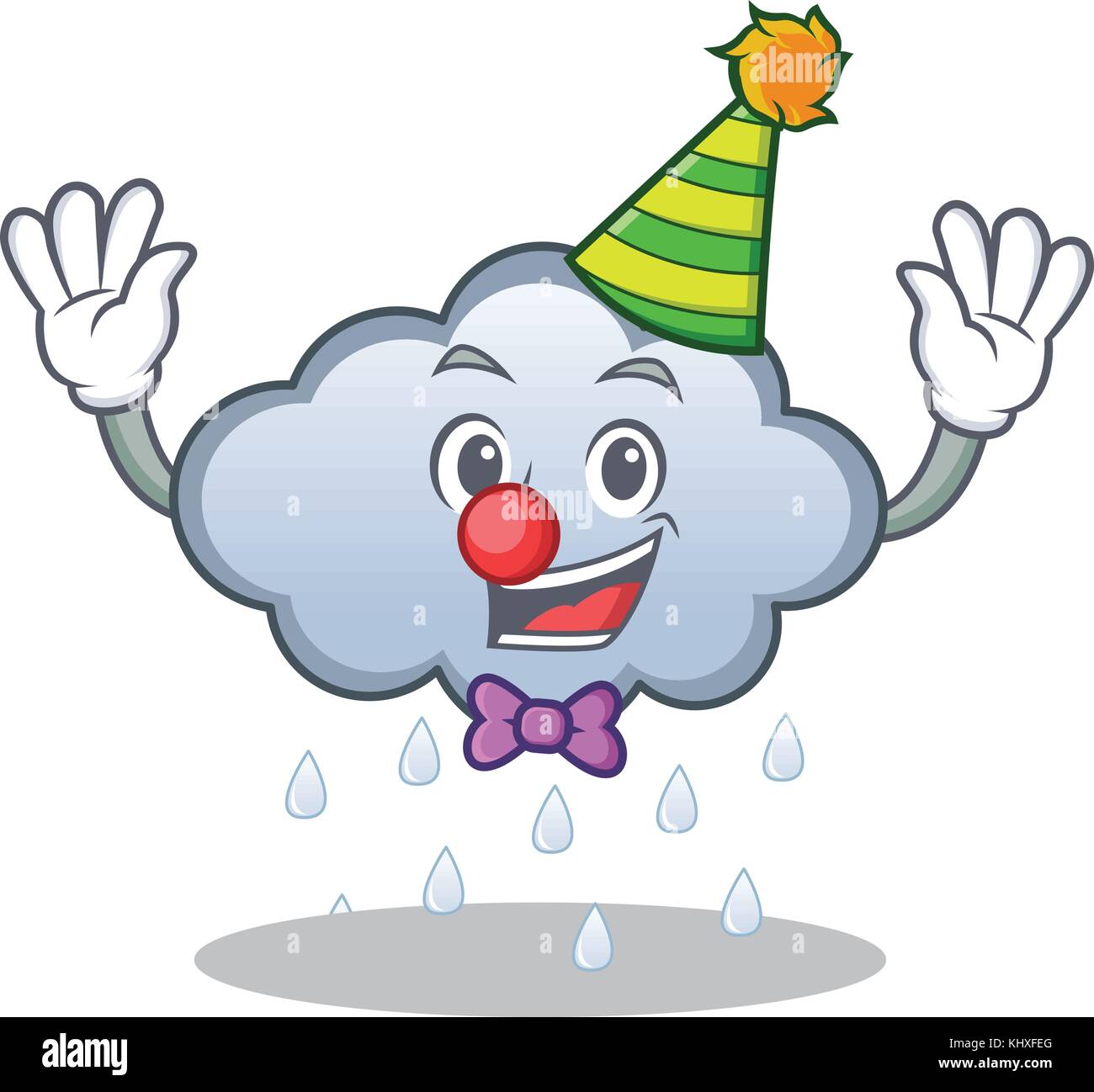 Clown rain cloud character cartoon Stock Vector Image & Art - Alamy