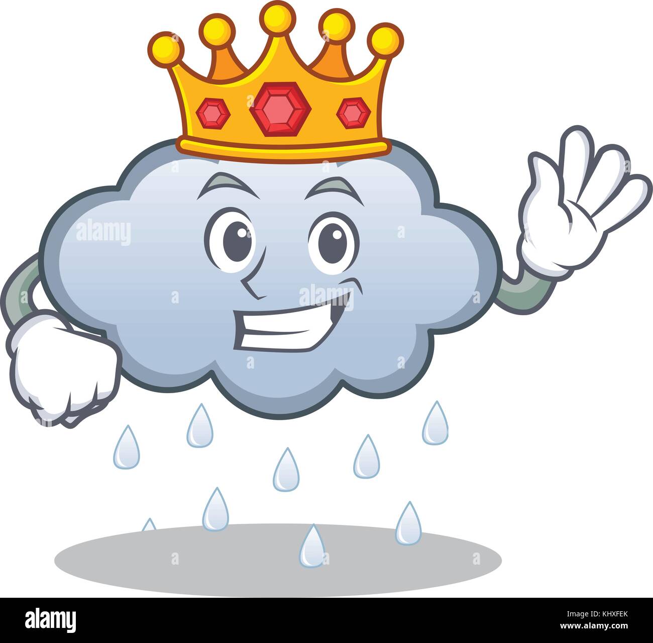 King rain cloud character cartoon Stock Vector Image & Art - Alamy