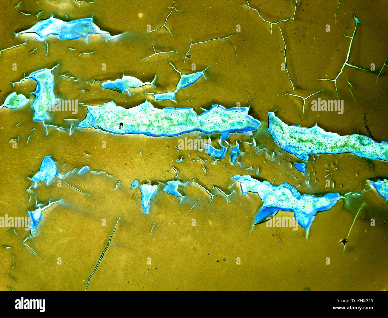 rust erosion some area of metal surface by rain water and different ...