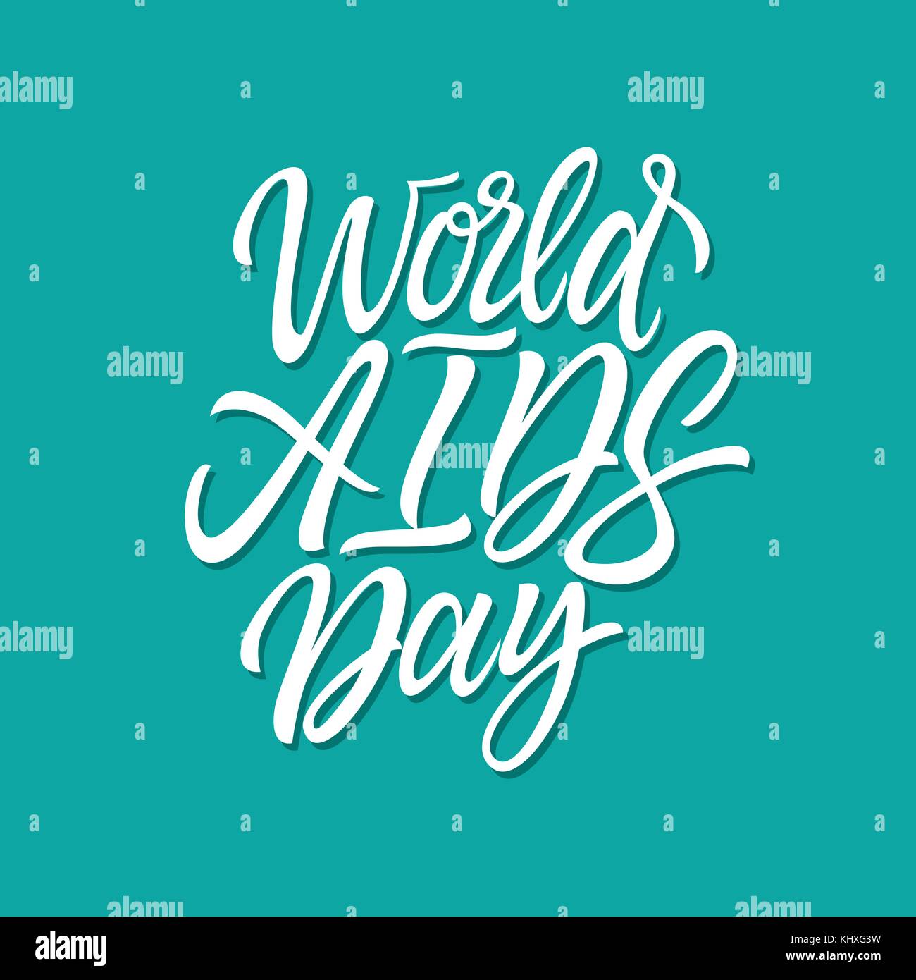 World AIDS day - vector hand drawn brush pen lettering Stock Vector ...