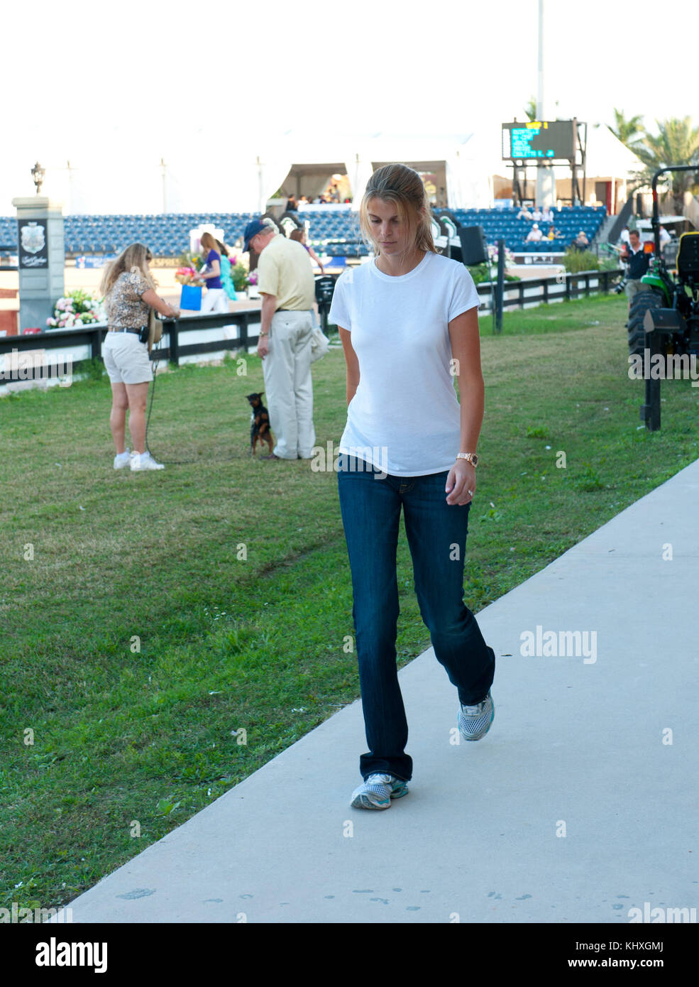 WELLINGTION, FL - JANUARY 13: Athina Onassis watching the jumping At ...