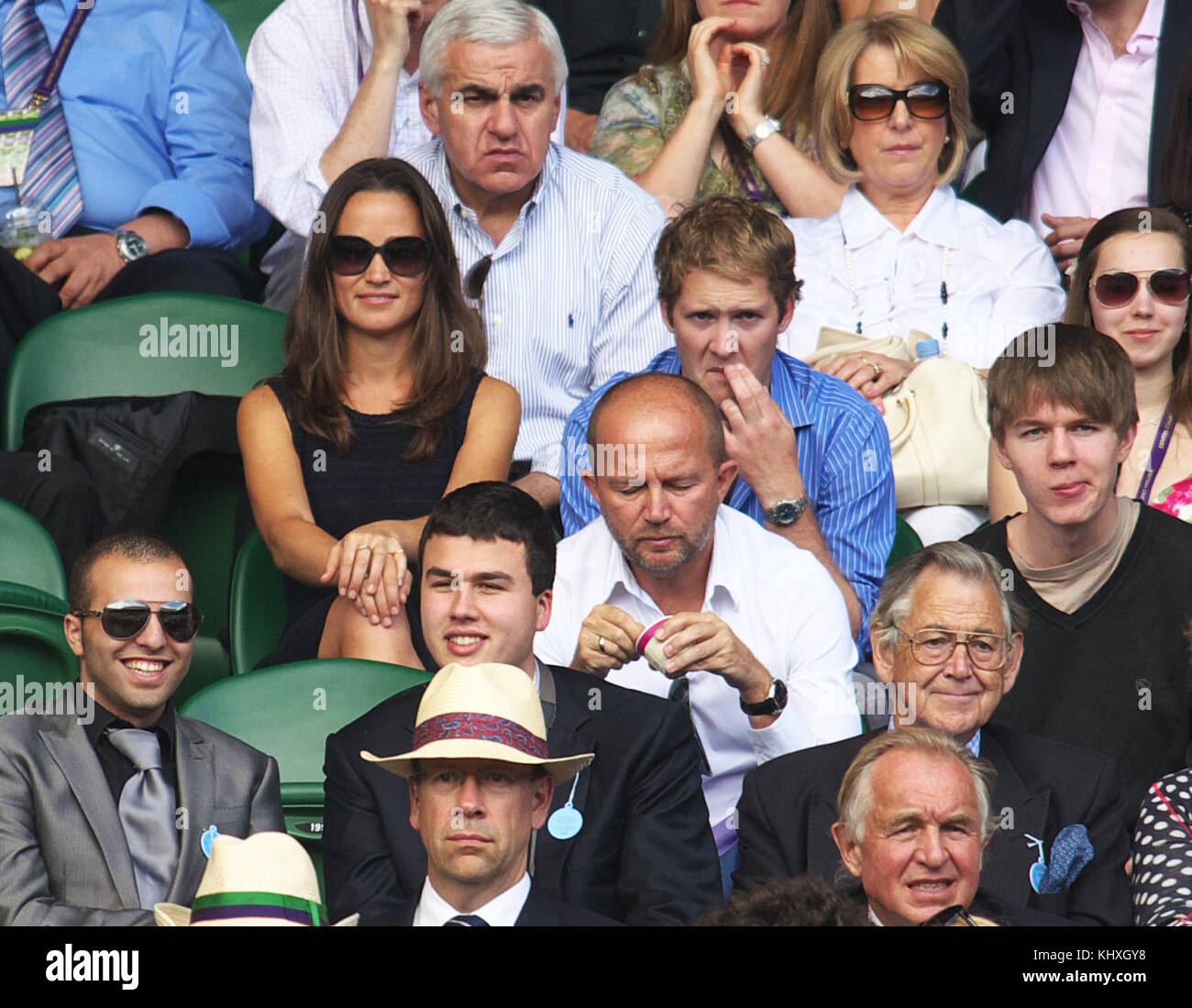 LONDON, ENGLAND - JULY 01: Pippa Middleton attends the semifinal round ...