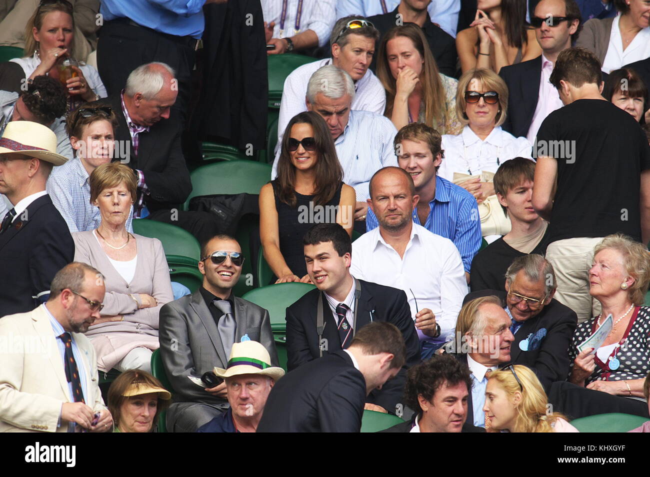 LONDON, ENGLAND - JULY 01: Pippa Middleton attends the semifinal round ...