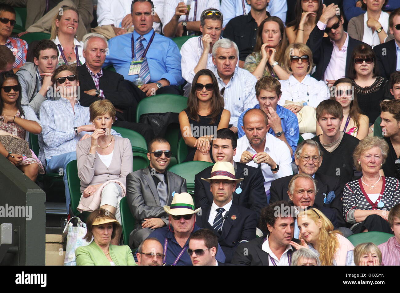 LONDON, ENGLAND - JULY 01: Pippa Middleton attends the semifinal round ...