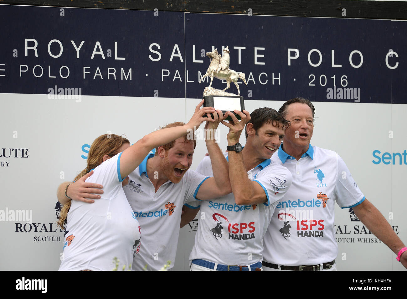 WELLINGTON, FL - MAY 04: Melissa Ganzi, Prince Harry, Malcolm Borwick ...