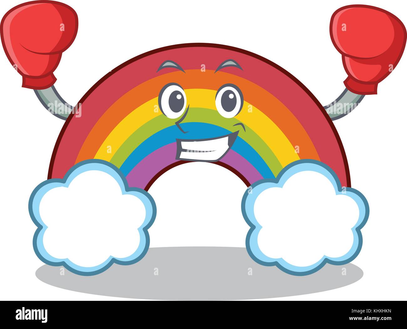 Boxing colorful rainbow character cartoon Stock Vector Image & Art - Alamy