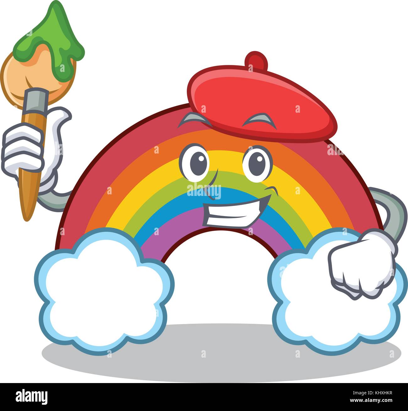 Artist colorful rainbow character cartoon Stock Vector Image & Art - Alamy