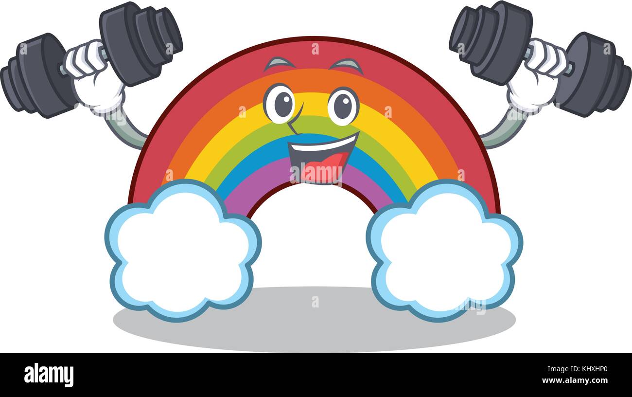 Fitness colorful rainbow character cartoon Stock Vector Image & Art - Alamy