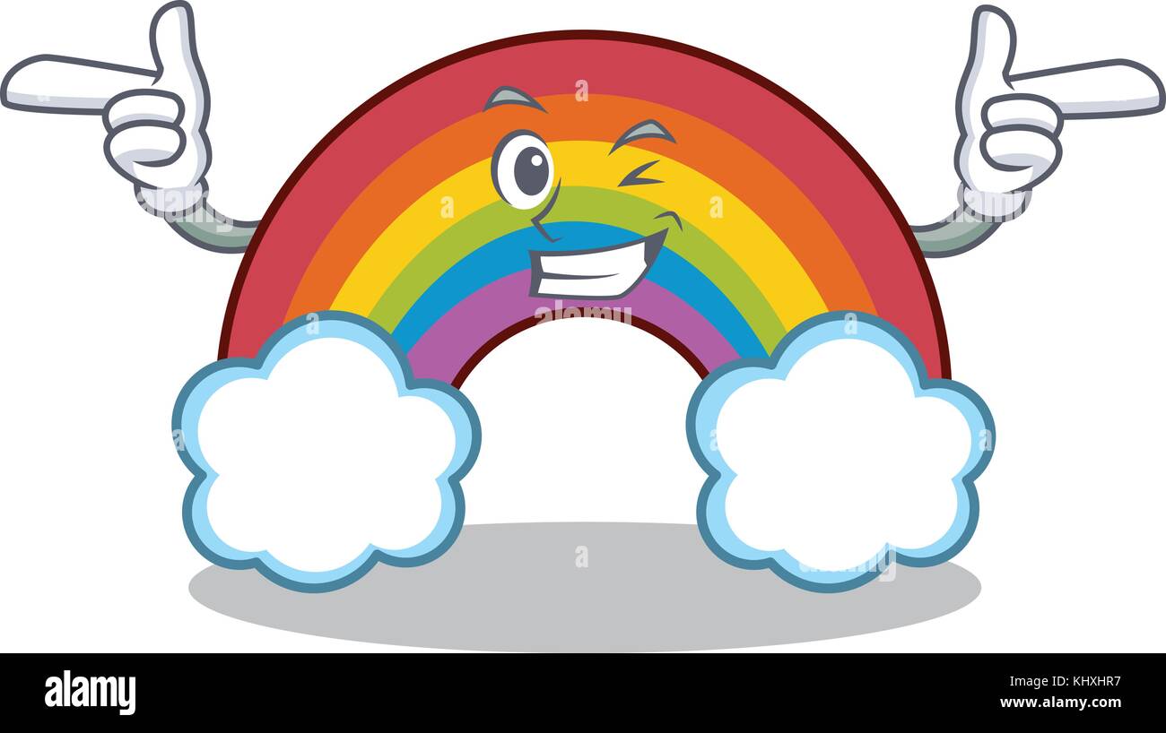 Wink colorful rainbow character cartoon Stock Vector Image & Art - Alamy