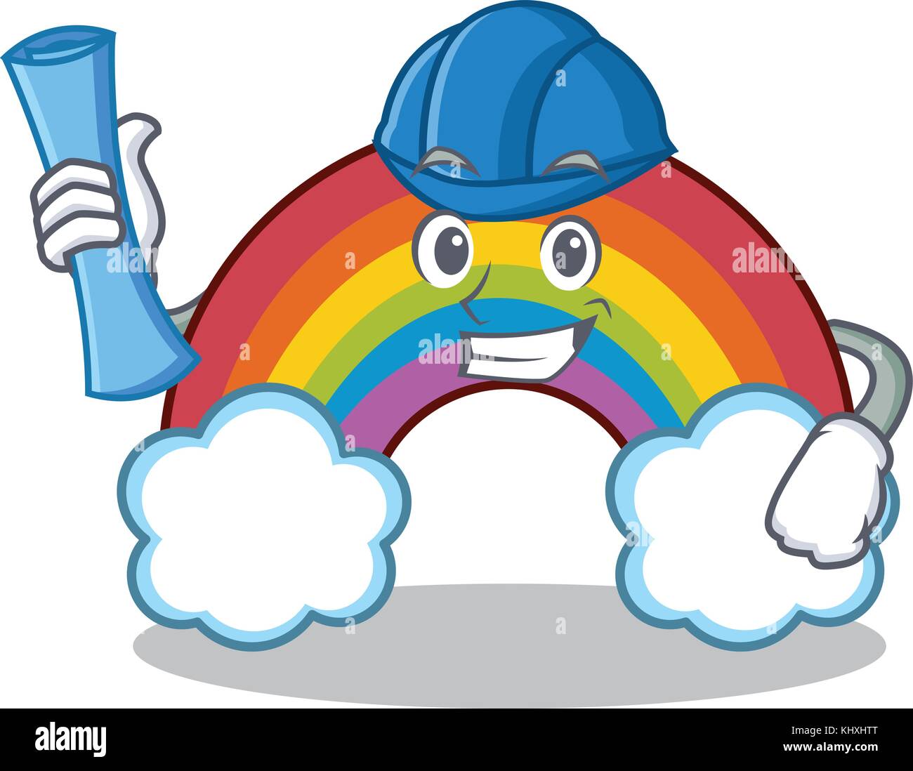 Architect colorful rainbow character cartoon Stock Vector Image & Art ...
