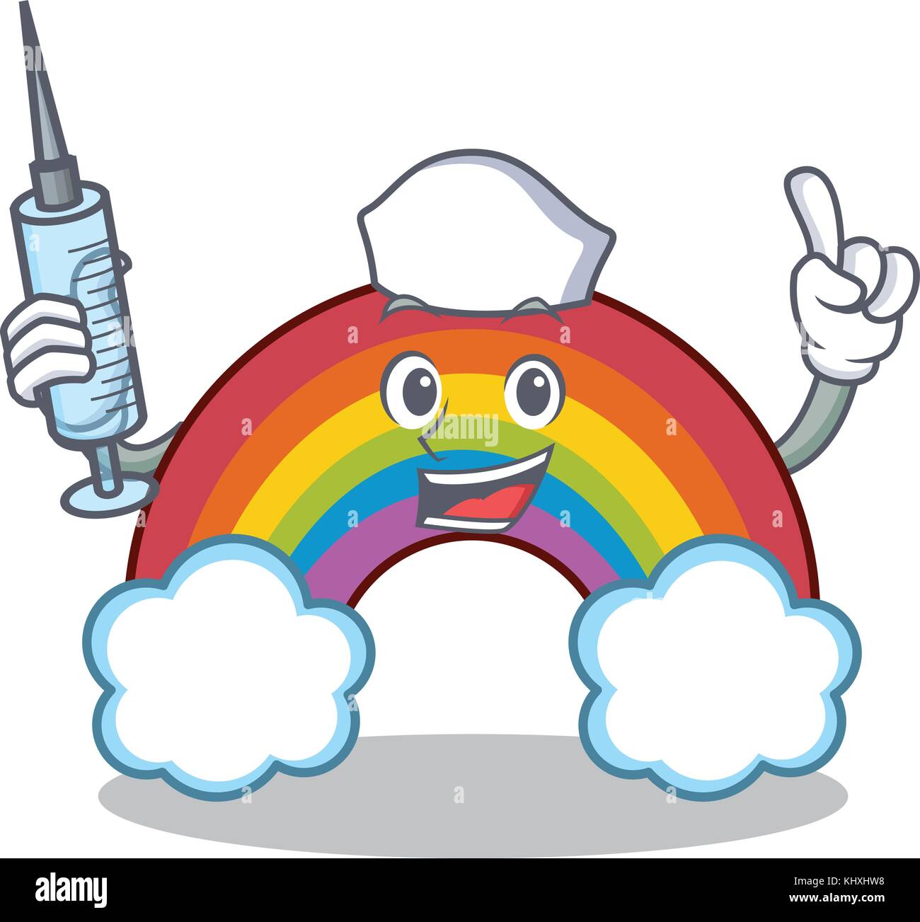 Nurse colorful rainbow character cartoon Stock Vector Image & Art - Alamy
