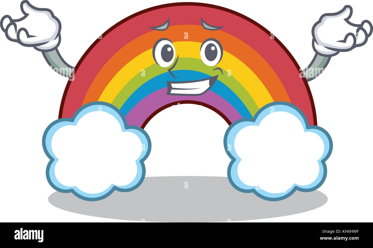 Grinning colorful rainbow character cartoon Stock Vector Image & Art ...