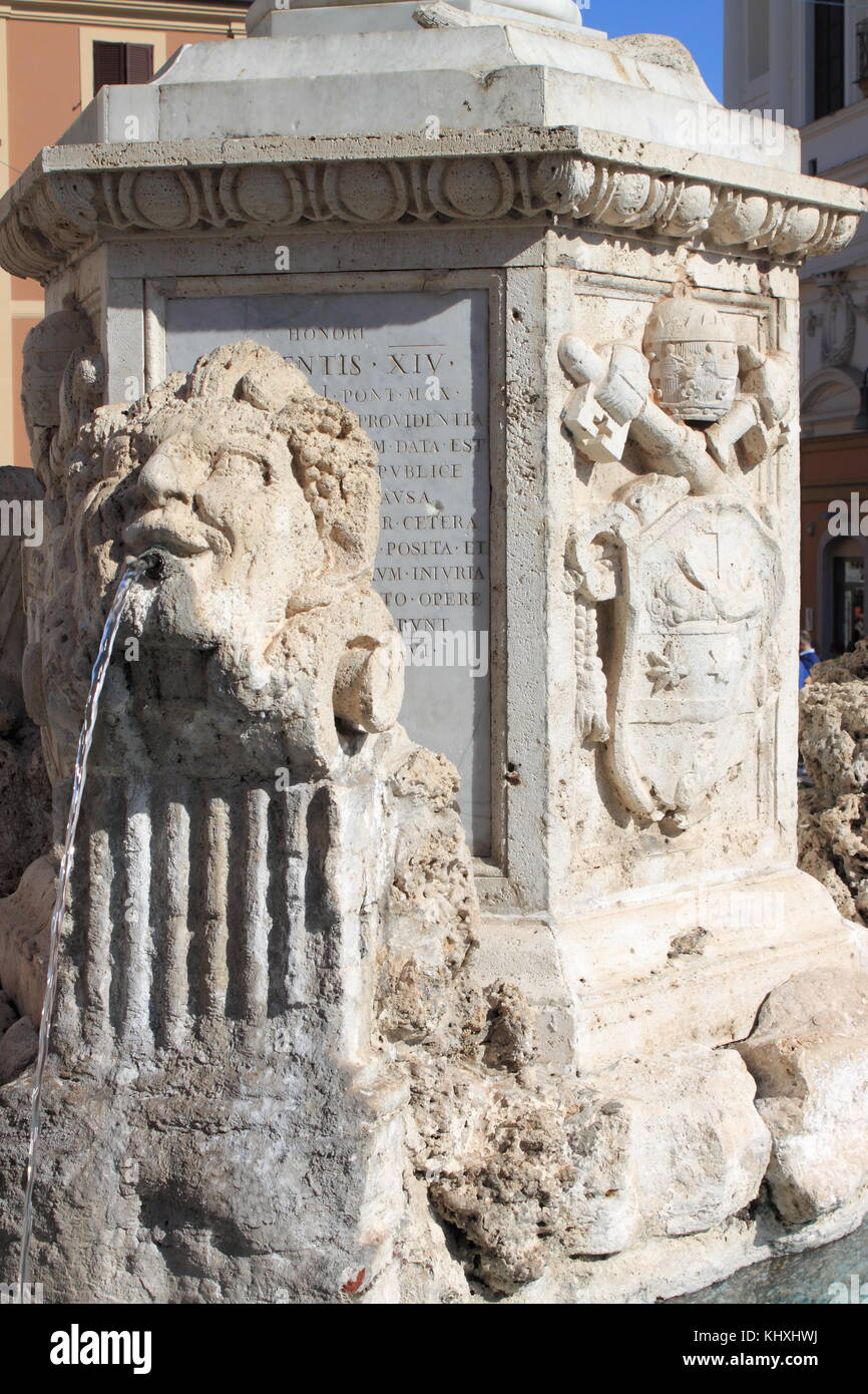 Saint Sebastian fountain in Genzano, Italy Stock Photo - Alamy