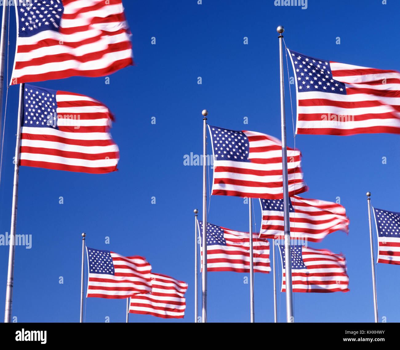 Stars and stripes flags Stock Photo - Alamy