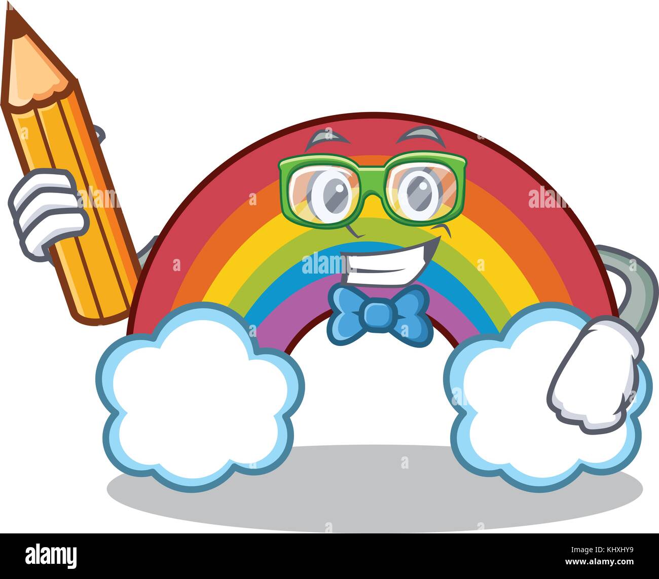 Student colorful rainbow character cartoon Stock Vector Image & Art - Alamy