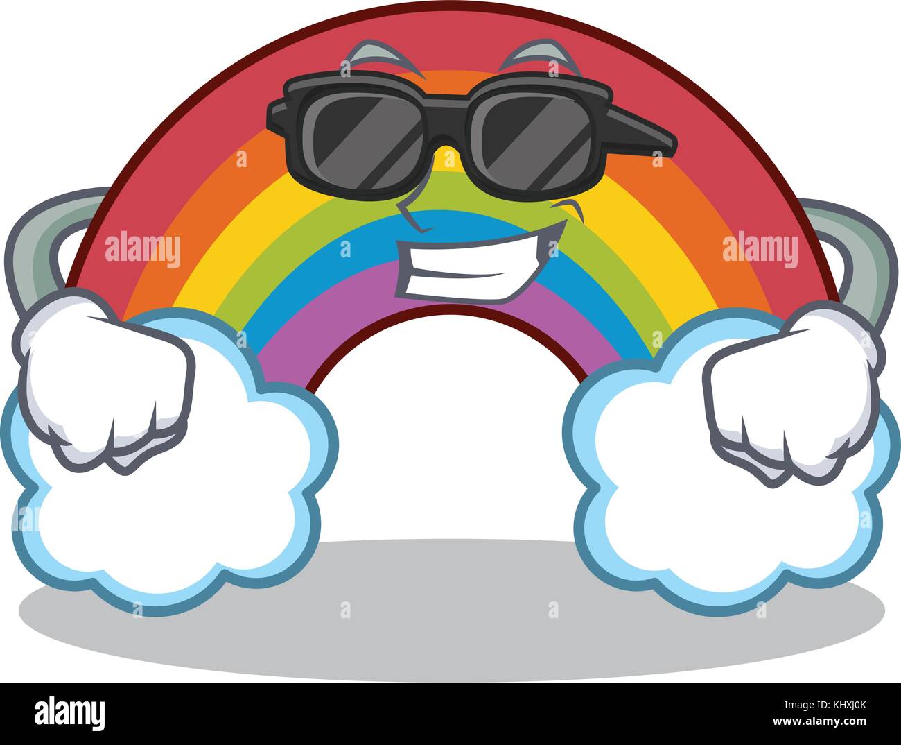 Super cool colorful rainbow character cartoon Stock Vector Image & Art ...