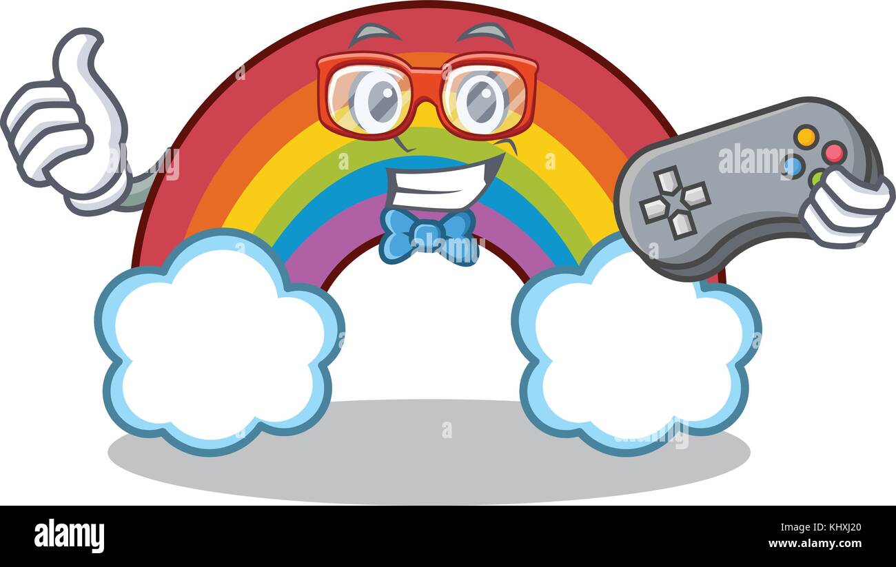 Gamer colorful rainbow character cartoon Stock Vector Image & Art - Alamy