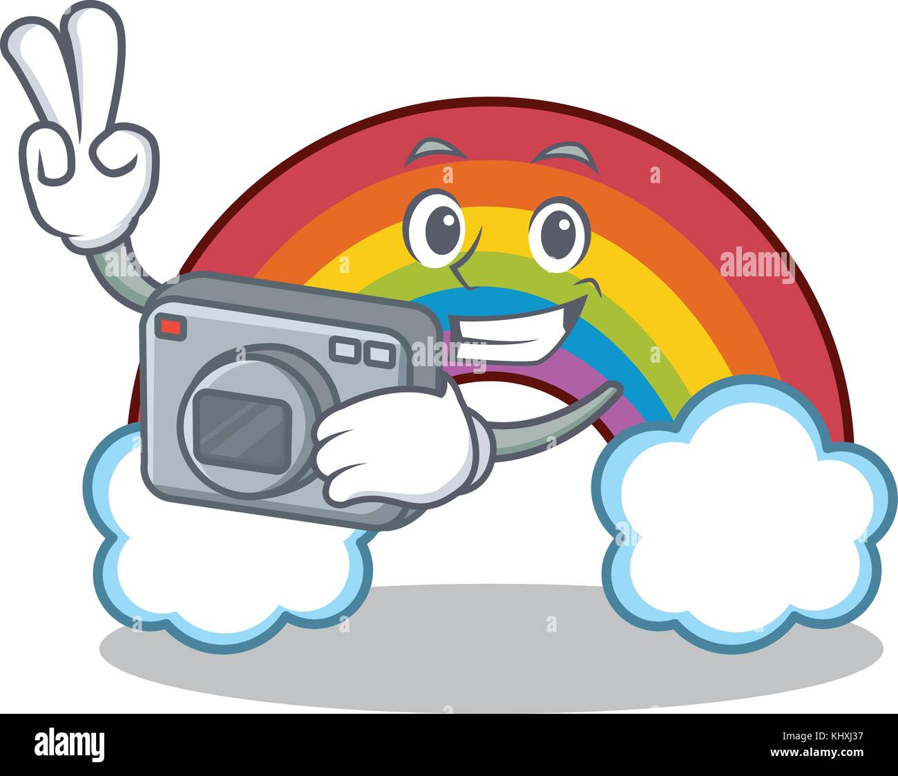 Photographer colorful rainbow character cartoon Stock Vector Image ...